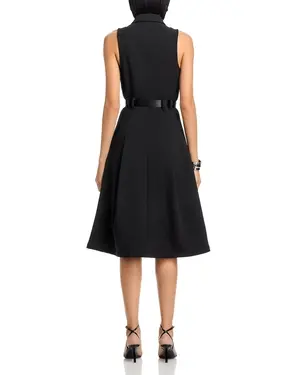 L'Agence Kylo Belted Shirt Dress - Black