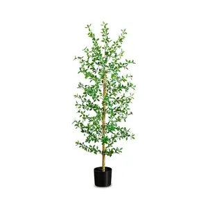 NEARLY NATURAL 5' Artificial Shady Lady Black Olive Tree - Green