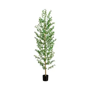 NEARLY NATURAL 6' Artificial Shady Lady Black Olive Tree - Green