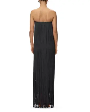 Herve Leger Briar Fringe Skirt Gown