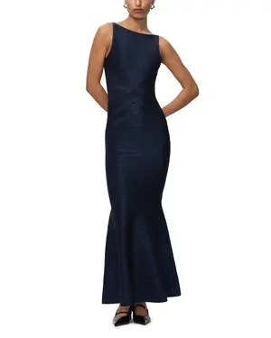 Herve Leger Dion Metallic Gown - Storm