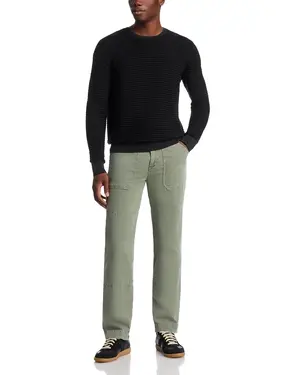 Rag & Bone Harvey Stripe Crewneck Sweatshirt - Black