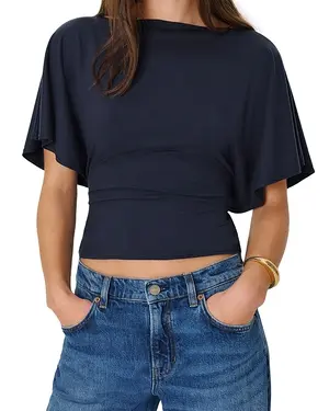 REFORMATION Avery Flutter Sleeve Top