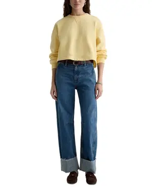 Ag Mercer High-rise Cuffed Barrel Jeans