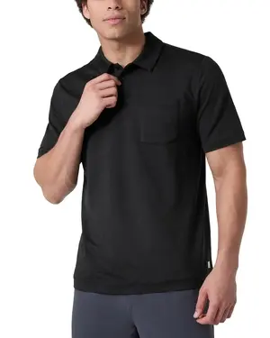 Vuori Ponte Perf Polo Shirt - Black Heather