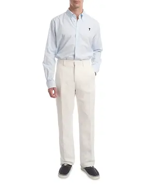AMI Paris Straight Trousers - Blanc Creme