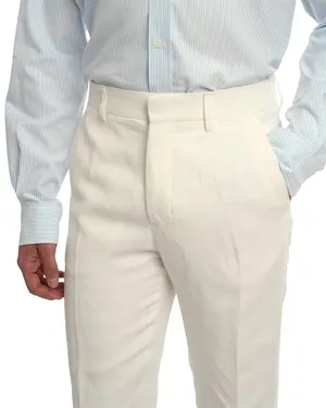 AMI Paris Straight Trousers - Blanc Creme