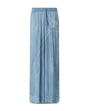 PINKO Women's Tulle Wide-Leg Trousers