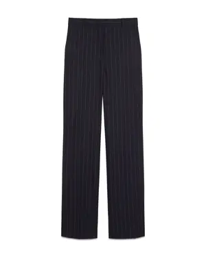 Max Mara Mstenfasi Striped Wool Trousers - Navy