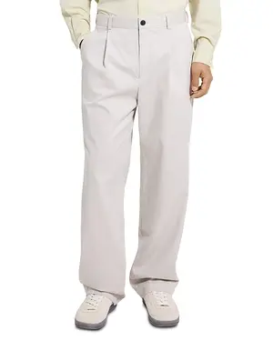 Theory Relaxed Pleated Chino - Silver Cloud