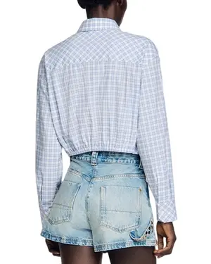 Sandro Edenis Check Shirt - Blue / White