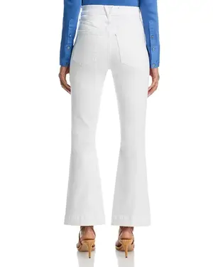 Veronica Beard Carson High-rise Ankle Flare Jeans - White