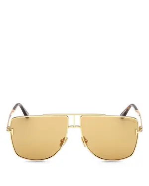 TOM FORD Navigator Sunglasses 59mm - Gold/brown