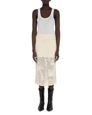 Zadig&Voltaire Soly Colin Midi Skirt - Ecru