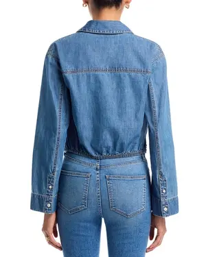 Veronica Beard Timothy Twist Hem Denim Shirt