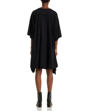 MAISON MARGIELA Cotton Asymmetrical Dress - Black