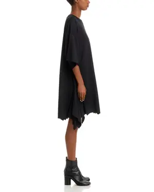 MAISON MARGIELA Cotton Asymmetrical Dress - Black