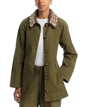 Veronica Beard Langham Dickey Coat - Army