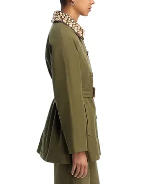 Veronica Beard Langham Dickey Coat - Army
