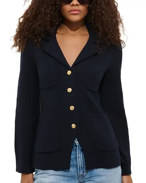 ALEX MILL Sweater Jacket - Navy