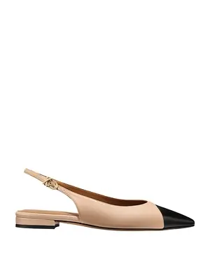 MARGAUX LONNBERG The Elise Slingback Flats - Dune And Black Nappa