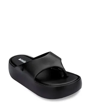Melissa Free Thong Platform Sandals - Black