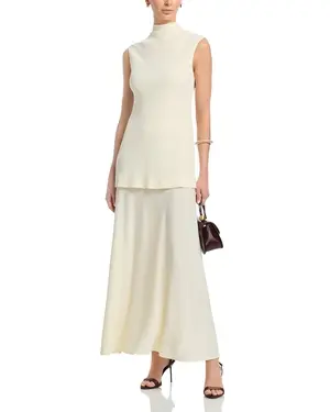 JIL SANDER Double Layer Midi Dress - Chalk