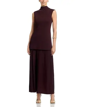 JIL SANDER Double Layer Midi Dress - Plum