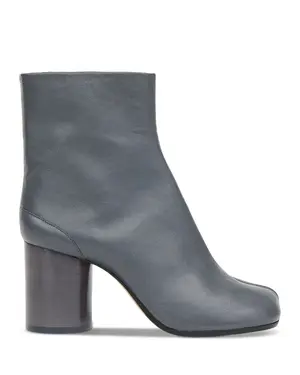 MAISON MARGIELA Tabi Leather Ankle Boots - Grey