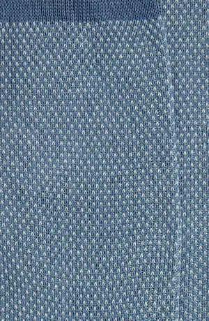Canali Bird's Eye Jacquard Cotton Dress Socks