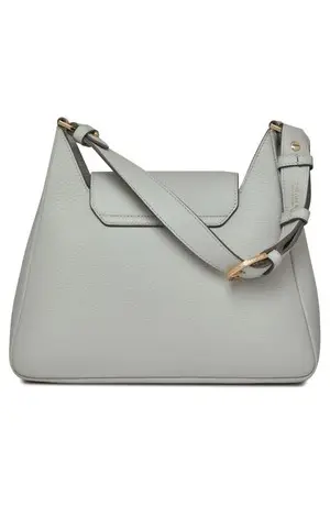 Strathberry Multrees Leather Hobo Bag - Marble Grey