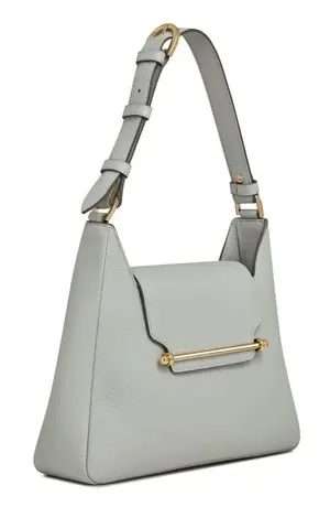 Strathberry Multrees Leather Hobo Bag - Marble Grey