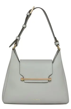 Strathberry Multrees Leather Hobo Bag - Marble Grey