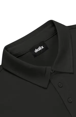 DALIX Ghost Midweight Short Sleeve Polo Shirt - Charcoal