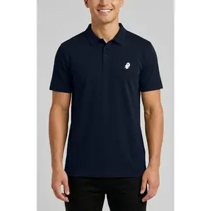 DALIX Ghost Midweight Short Sleeve Polo Shirt - Navy