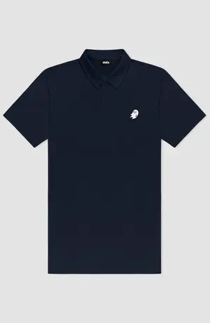 DALIX Ghost Midweight Short Sleeve Polo Shirt - Navy