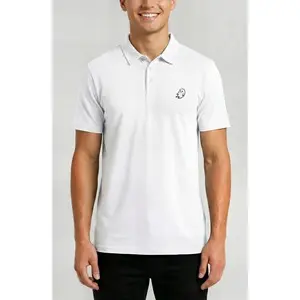 DALIX Ghost Midweight Short Sleeve Polo Shirt - White
