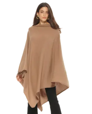 MONTICELLI CASHMERE Cashmere Long Poncho - Camel