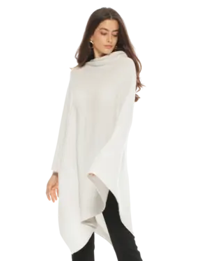 MONTICELLI CASHMERE Cashmere Long Poncho Off White