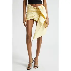 AREA Taffeta Knot Miniskirt