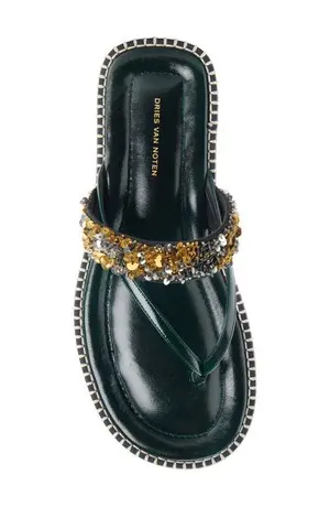 Dries Van Noten Sequin Embellished Slide Sandal