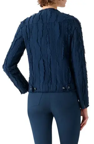 Akris Fringe Jacquard Jacket