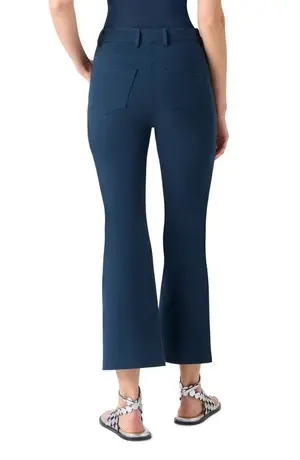Akris Cali Stretch Cotton Crop Bootcut Pants