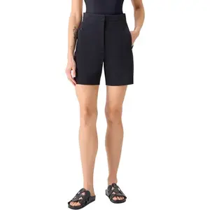Akris Filia High-waist Gabardine Shorts - Black