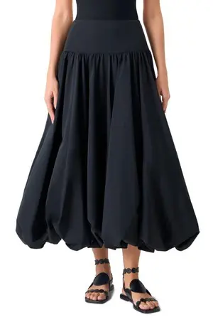 Akris Techno Taffeta Balloon Hem Skirt