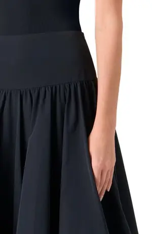 Akris Techno Taffeta Balloon Hem Skirt