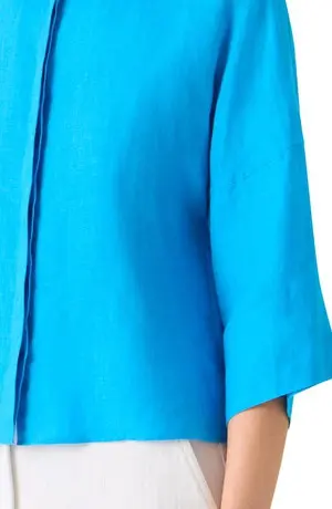 Akris Linen Crop Shirt