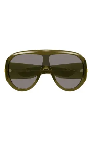 Bottega Veneta 99mm Pilot Sunglasses - Green