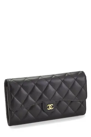 Chanel Lambskin Classic Long Flap Wallet