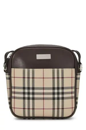 Burberry House Check Vertical Camera Bag - Beige